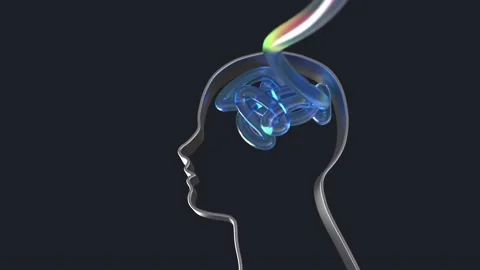 human head filled with artificial brain | Stock Video | Pond5