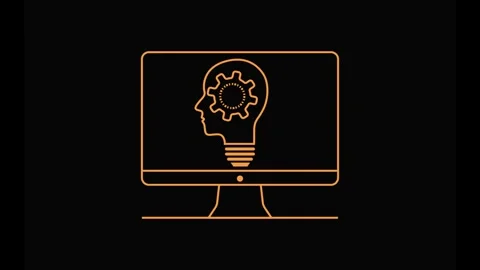 Human head icons animation of Artificial... | Stock Video | Pond5