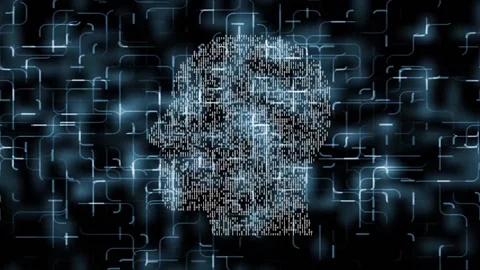 Robot Head Outline Stock Video Footage | Royalty Free Robot Head ...