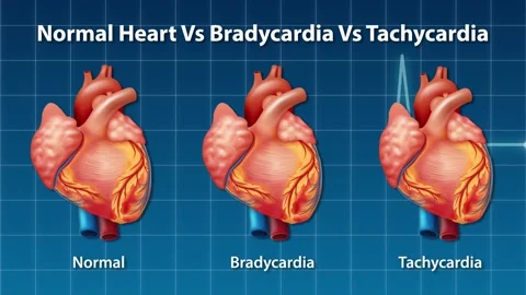 Human Heart Anatomy: Normal Beat, Bradyc... | Stock Video | Pond5