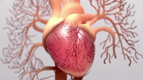 Human heart beating, animation | Stock Video | Pond5