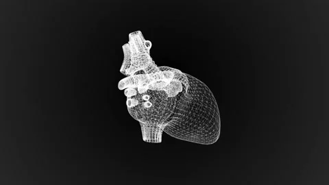 The human heart in the form of particles... | Stock Video | Pond5