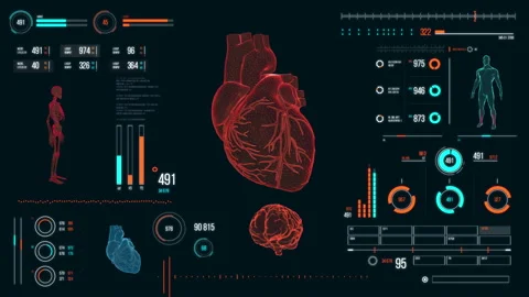 Human heart scan. | Stock Video | Pond5