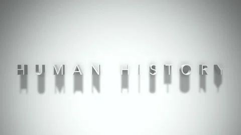 human history 3D title animation white t... | Stock Video | Pond5