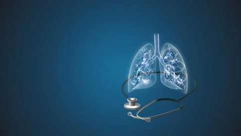 Human lungs stethoscope with medical bac... | Stock Video | Pond5
