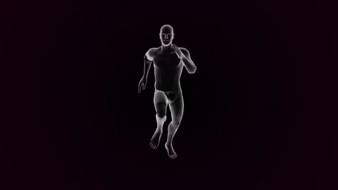 Human male figure 3d in fitness motion. ... | Stock Video | Pond5