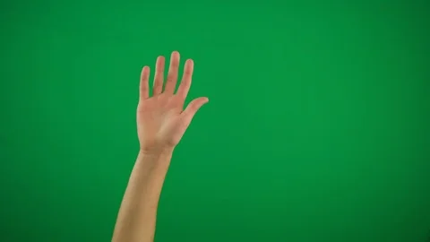 Human right palm raised up and move to r... | Stock Video | Pond5