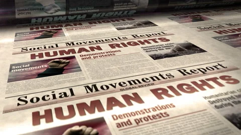 Human rights universal freedom newspaper... | Stock Video | Pond5