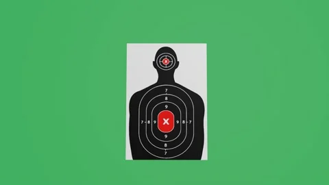 Human silhouette gun shooting paper targ... | Stock Video | Pond5