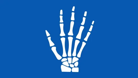 Human Skeleton hand waving. Medical desi... | Stock Video | Pond5