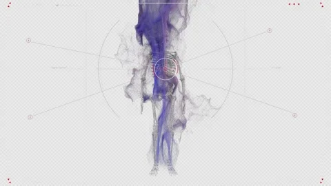 Human Skeleton HUD UI Particles Animatio... | Stock Video | Pond5