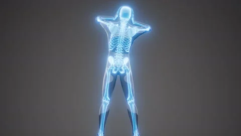 human skeleton radiography medical scan | Stock Video | Pond5