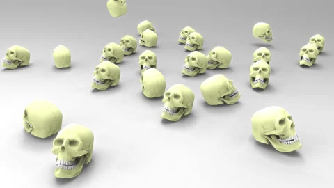 Skulls Falling Stock Video Footage | Royalty Free Skulls Falling Videos ...