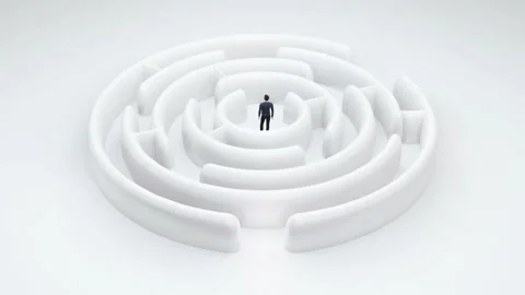 Human standing in the center of Maze, La... | Stock Video | Pond5