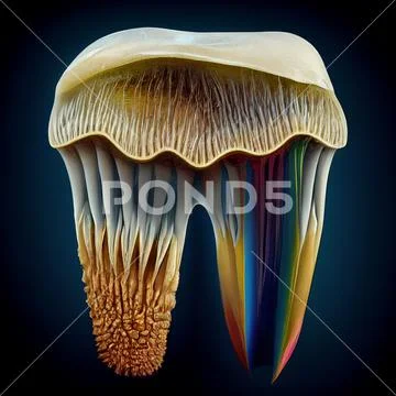A human tooth is close-up. Structure of the human tooth Illustration ...