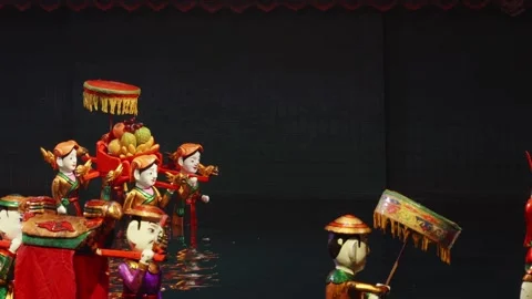 Human Water Puppets Depicting Traditiona... | Stock Video | Pond5