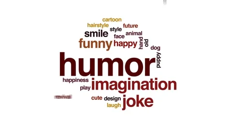 Humor animated word cloud, text design a... | Stock Video | Pond5