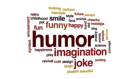 Humor animated word cloud, text design a... | Stock Video | Pond5