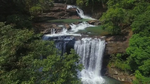 Hunas Falls Sri Lanka Drone Aerial Foota... | Stock Video | Pond5