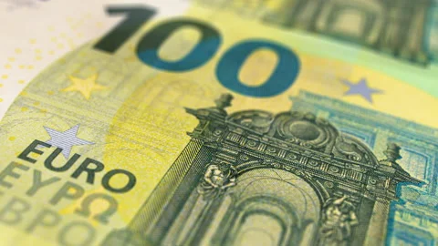 Hundred Euro banknote printing animation | Stock Video | Pond5