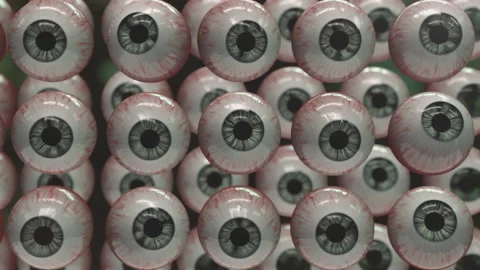 Hundreds of eyes, alien eyeballs observi... | Stock Video | Pond5