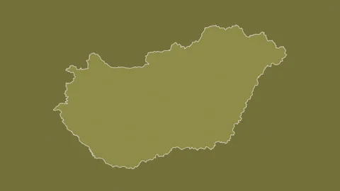 Hungary map - solid. Border. Pattern. | Stock Video | Pond5