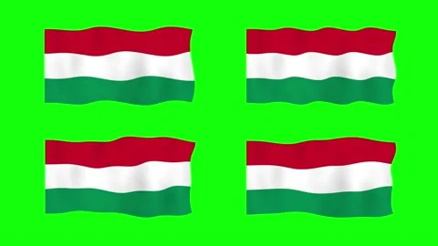 Hungary Waving Flag 2D Animation on Gree... | Stock Video | Pond5