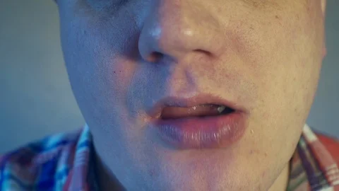 hungry man eating raw cabbage leaves | Stock Video | Pond5