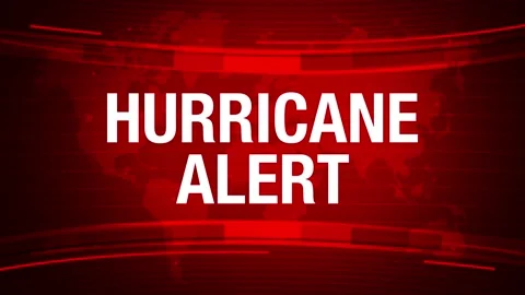 Hurricane Alert 4K Animation in Breaking... | Stock Video | Pond5