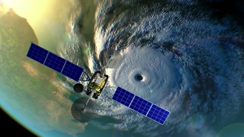 Hurricane on background, fictional weath... | Stock Video | Pond5