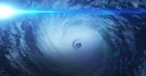 Hurricane Daniel Roaring in Outer Space ... | Stock Video | Pond5