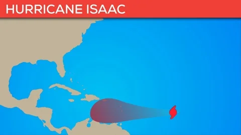 Hurricane Isaac progress animation | Stock Video | Pond5