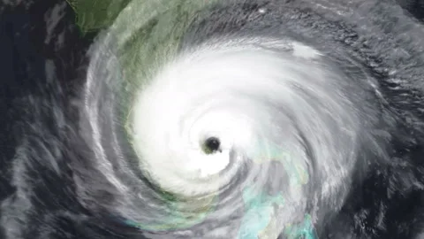 Hurricane Jeanne 2004 view from outer sp... | Stock Video | Pond5