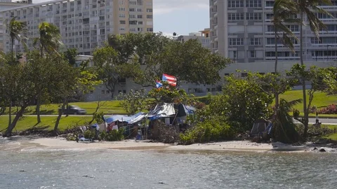 Hurricane Maria aftermath - homeless vic... | Stock Video | Pond5