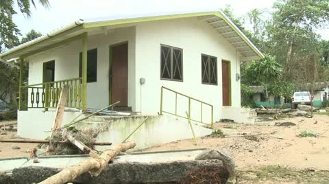 Hurricane Storm Surge Damage To Building | Stock Video | Pond5