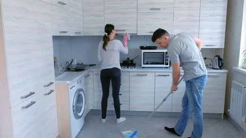Wife Cleaning Floor Stock Videos – Royalty-Free HD & 4K Videos