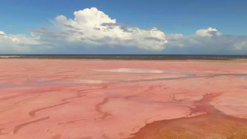 Hutt Lagoon (Pink Lake) In Port Gregory,... | Stock Video | Pond5