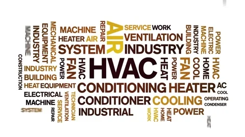HVAC animated word cloud,animation text ... | Stock Video | Pond5