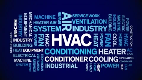 HVAC animated word cloud,animation text ... | Stock Video | Pond5