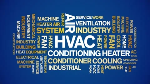 HVAC animated word cloud,animation text ... | Stock Video | Pond5