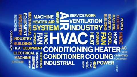 HVAC animated word cloud,animation text ... | Stock Video | Pond5