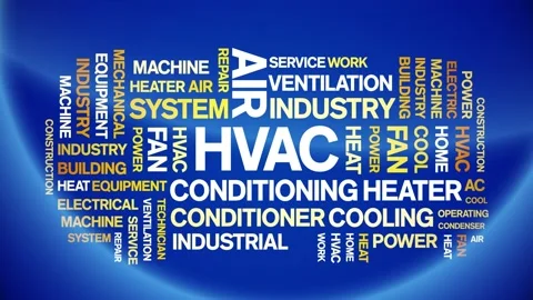 HVAC animated word cloud,animation text ... | Stock Video | Pond5