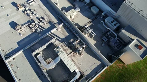 HVAC Systems on a Commercial Rooftop in ... | Stock Video | Pond5