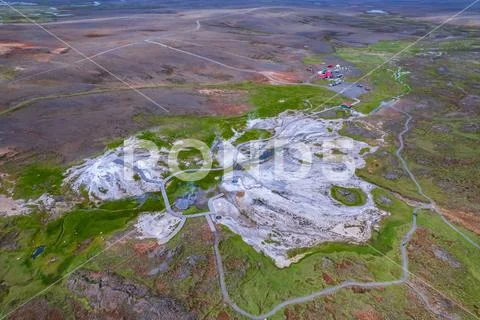 Hveravellir Hot Spring Area by Kjalvegur Road in Iceland Stock Photo ...