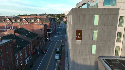 Hyatt Place logo and sign on exterior of... | Stock Video | Pond5