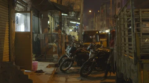 Hyderabad, India, side street with woman... | Stock Video | Pond5