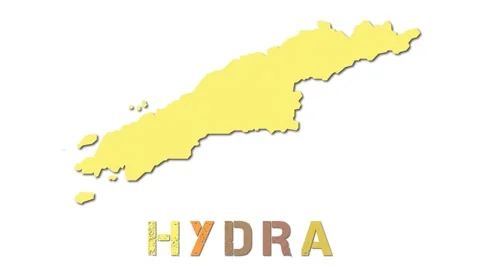 Hydra map with paper regions. Animated i... | Stock Video | Pond5