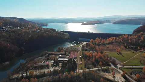 Hydroelectric Power Plant at Solina Lake... | Stock Video | Pond5
