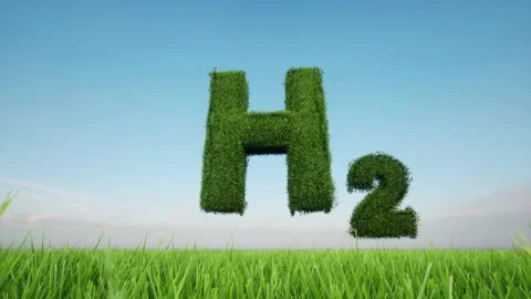 Hydrogen sign made from green grass on a... | Stock Video | Pond5