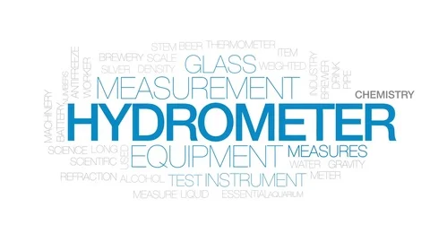 Hydrometer animated word cloud, text des... | Stock Video | Pond5